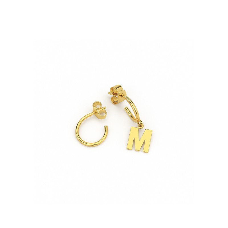 EARRINGS LETTER M