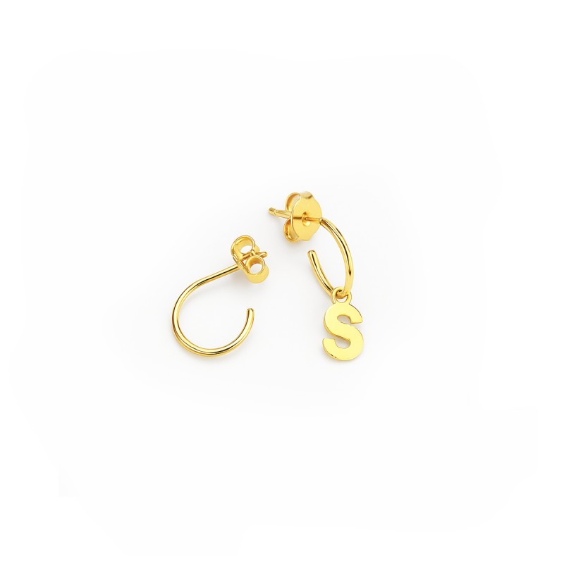 EARRINGS LETTER S