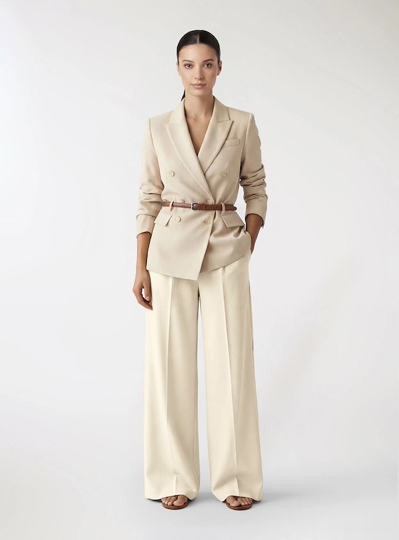 Culotte pantalone sa kaišem - Svetlobež