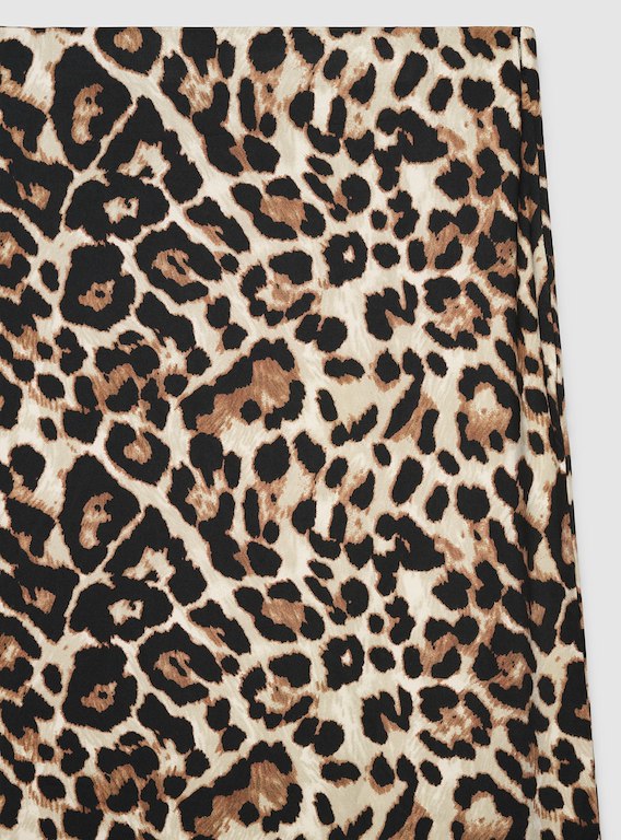 Dugačka suknja animal print - Var crna