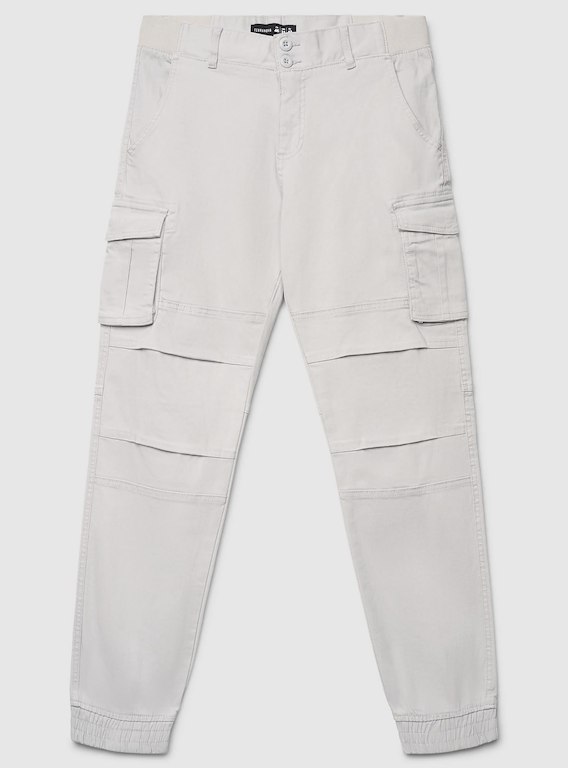 Cargo pantalone sa manžetnama - Cement siva