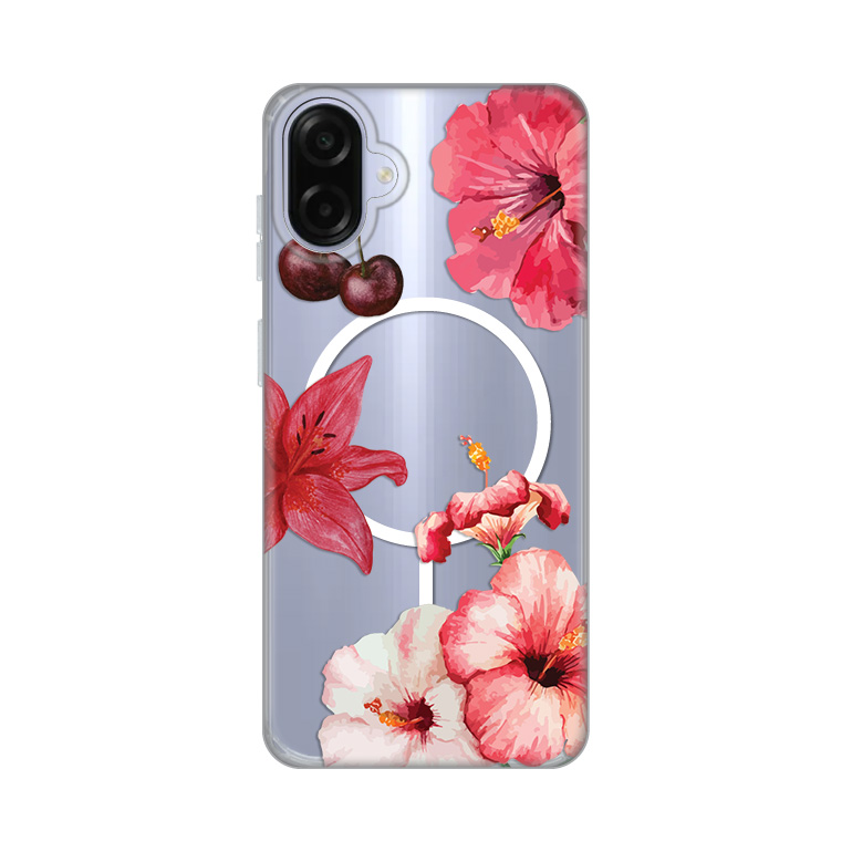 Zastitna maska (futrola) print Magsafe - Samsung A075F Galaxy A07 Hibiscus