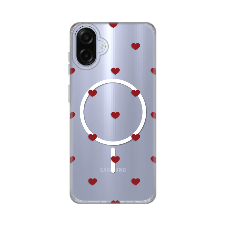 Zastitna maska (futrola) print Magsafe - Samsung A075F Galaxy A07 Red Hearts