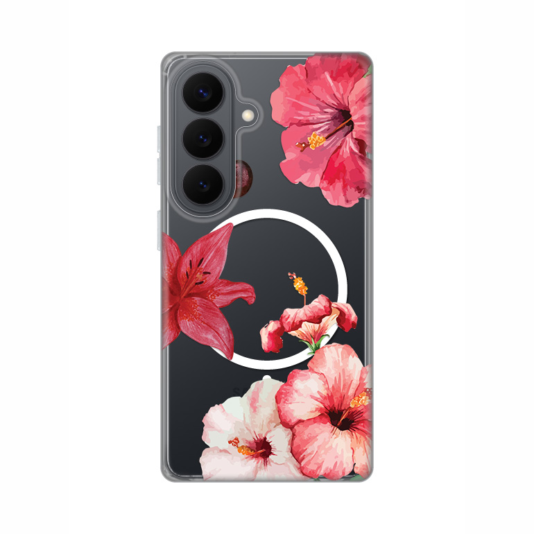 Zastitna maska (futrola) print Magsafe - Samsung S941 Galaxy S26 Hibiscus