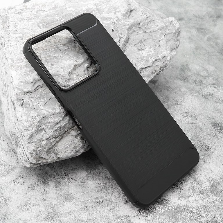 Zastitna silikonska maska (futrola) BRUSHED - Xiaomi Redmi 13C/Poco C65 pro crna (MS)