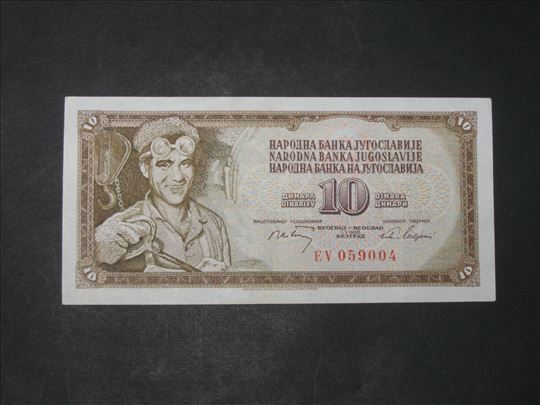 10 Dinara 1968 , barok cifre