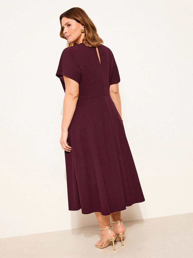 Burgundija Crveno - Lipsy Knot Side Midi Haljina