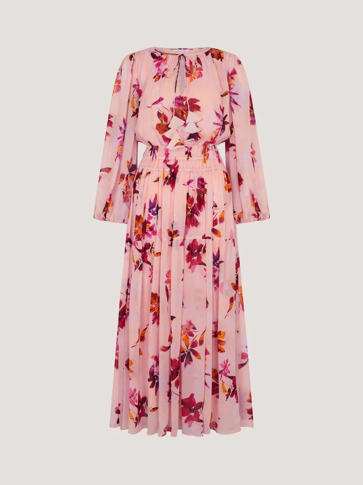 Monsoon Mabel Long Sleeve Floral Maxi Dress