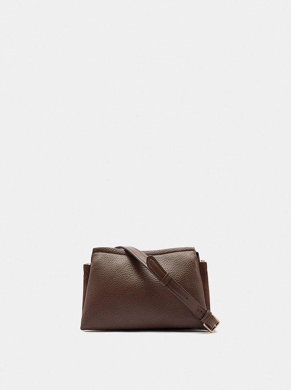 CROSSBODY BAG WITH LEATHER-EFFECT TEXTURE