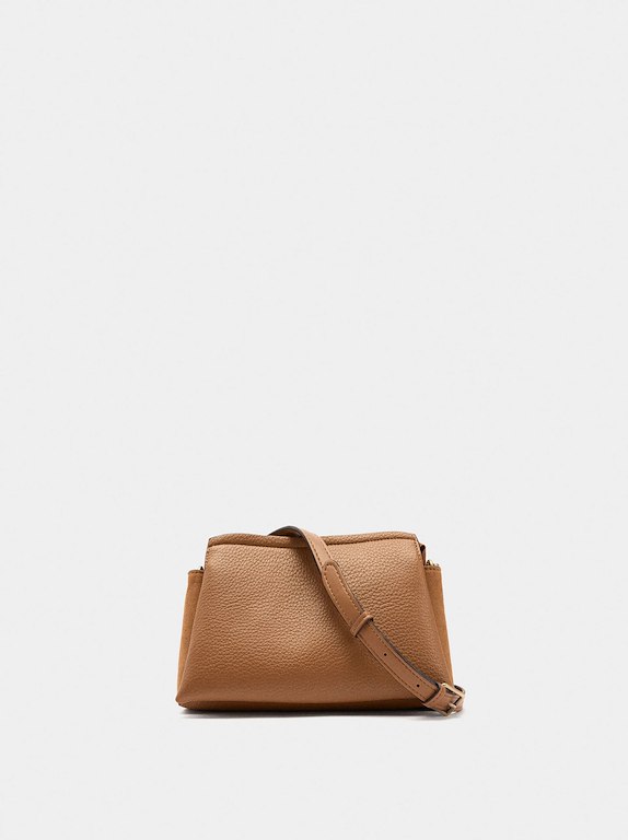 CROSSBODY BAG WITH LEATHER-EFFECT TEXTURE