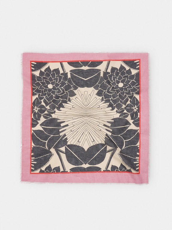 SQUARE PRINTED SCARF WITH 100% COTTON