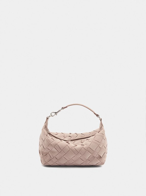 BRAIDED CROSSBODY BAG LEATHER EFFECT