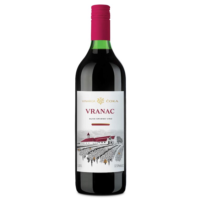 Vranac crveno vino 1l Čoka Vinarija Čoka