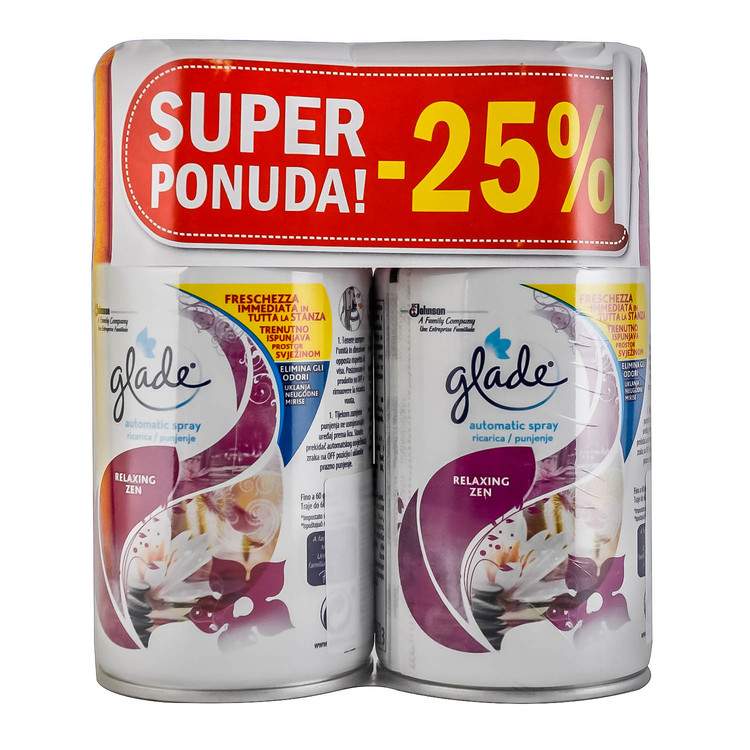 Glade dopuna za automatski osveživač vazduha sa mirisom relaxing zen-a 269ml x 2