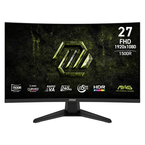MSI 27″ FHD 240Hz Rapid VA MAG 275CF X24 1500R Gaming monitor