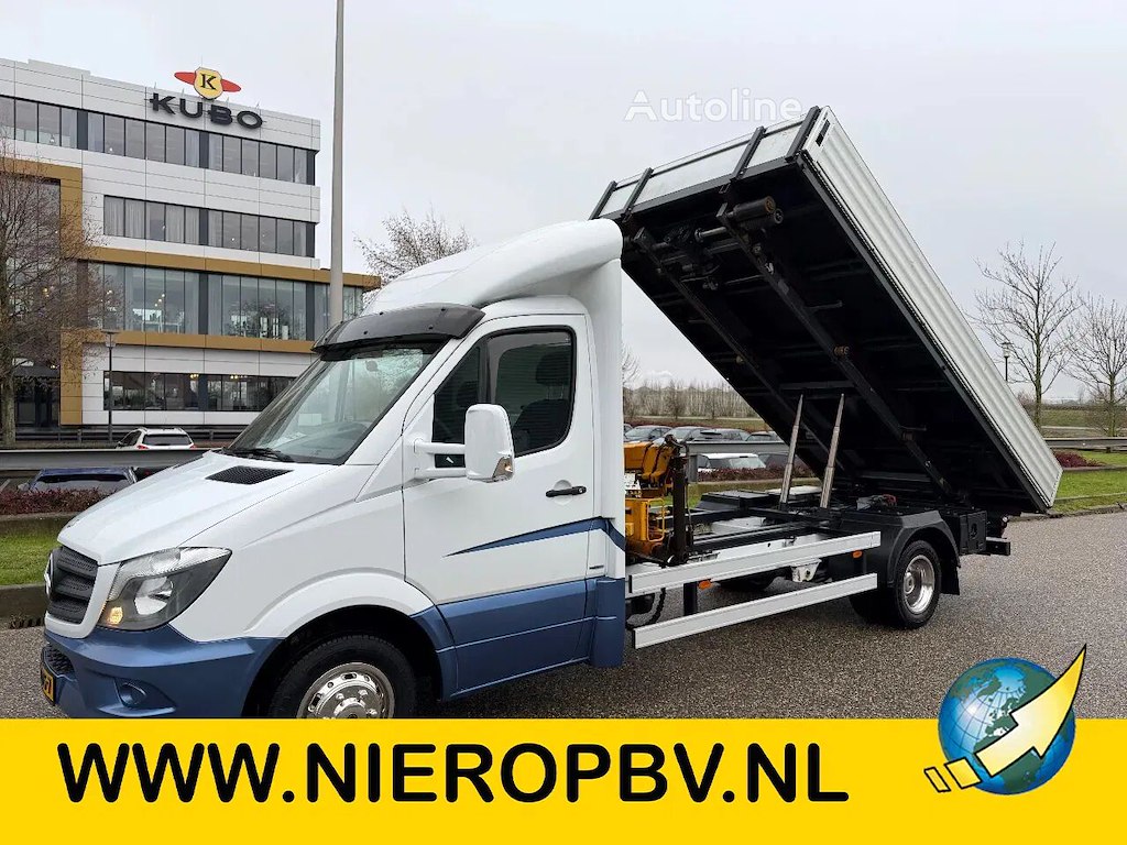 Mercedes-Benz Sprinter 516CDI Kipper/Afzet systeem + EFFER 28/2S Kraan Airco T kiper