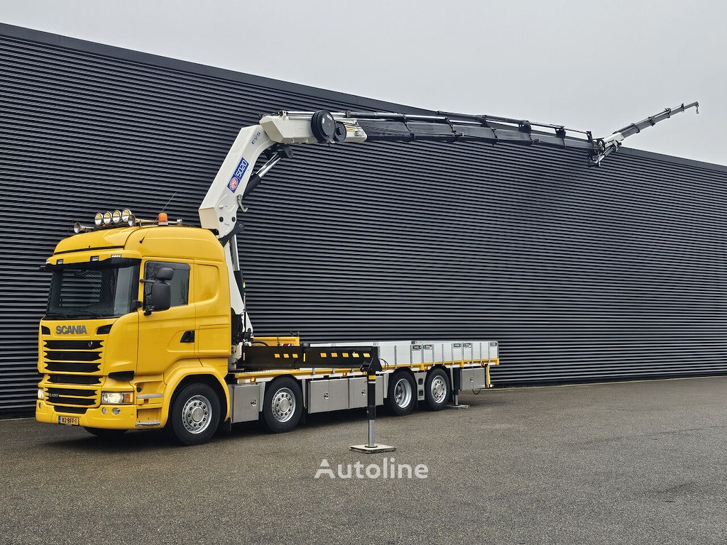 Scania R490 8X2/6 / HMF 50TM + JIB / NL-TRUCK kamion s ravnom platformom