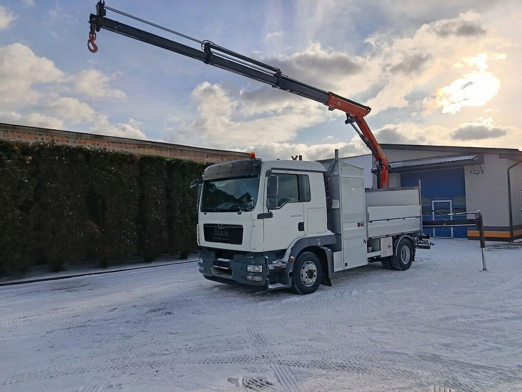 MAN TGM 15.290 / + HDS Palfinger Crane kamion s ravnom platformom