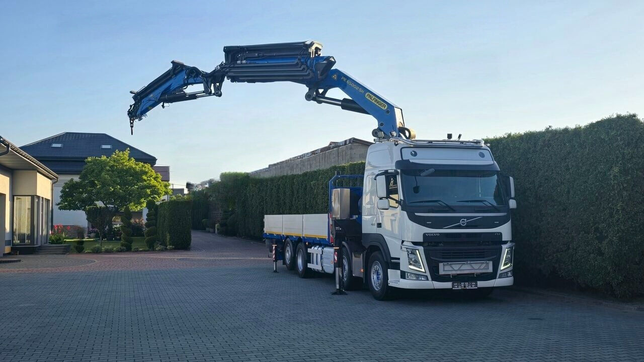 Volvo FM 460 / 8x2 / Palfinger Crane / JIB PJ125 6+6+1 kamion s ravnom platformom