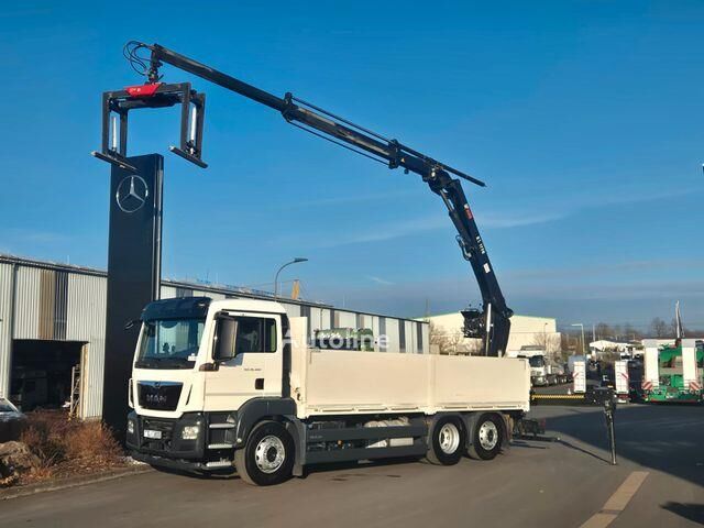 MAN TGS 26.460 6x2 Baustoff / Hiab 177 K kamion s ravnom platformom