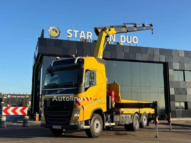 Volvo FH 500 6x2 PALFINGER PK 34002 SH Crane Kran kamion s ravnom platformom