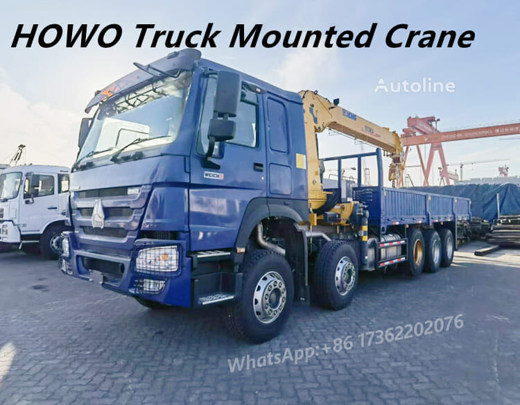Sinotruk Howo Cargo Truck Mounted Crane kamion s ravnom platformom