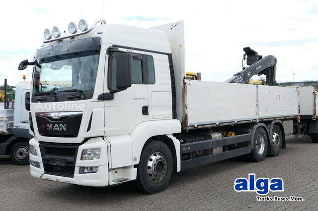 MAN 26.440 TGS LL 6x2, Kran Fassi F195AS.22, AHK, AC kamion s ravnom platformom