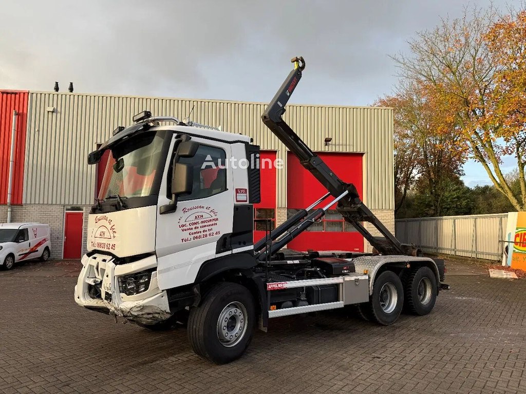 Renault C480 / ENGINE RUNNING / 6X4 / HIAB 21TON HOOKLIFT / ONLY:146334 kamion rol kiper nakon udesa