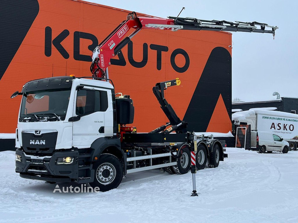 Novi MAN TGS 35.480 8x4*4 FASSI F275 / HYVALIFT 26 ton / L=6300 mm kamion rol kiper