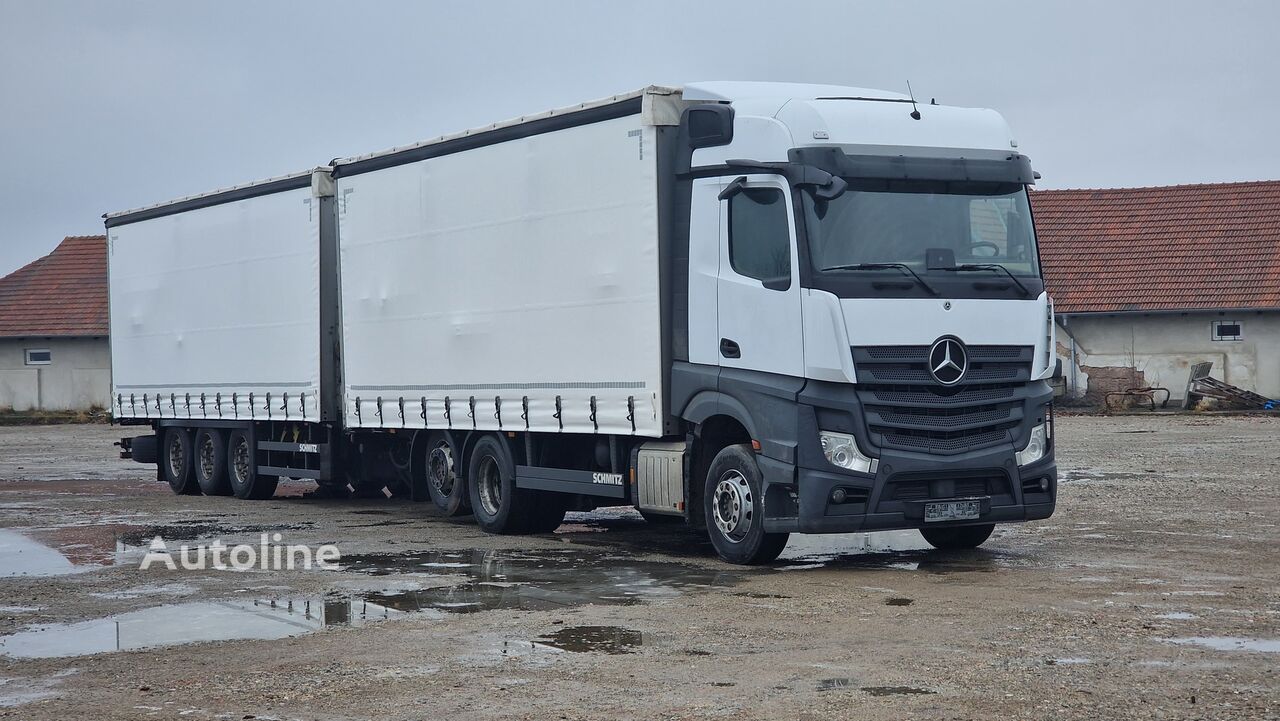 Mercedes-Benz Actros 2548 kamion sa klizna zavesa cerada + prikolica sa kliznom ceradom
