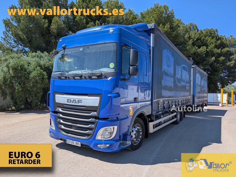 DAF XF 460 kamion sa klizna zavesa cerada + prikolica sa kliznom ceradom