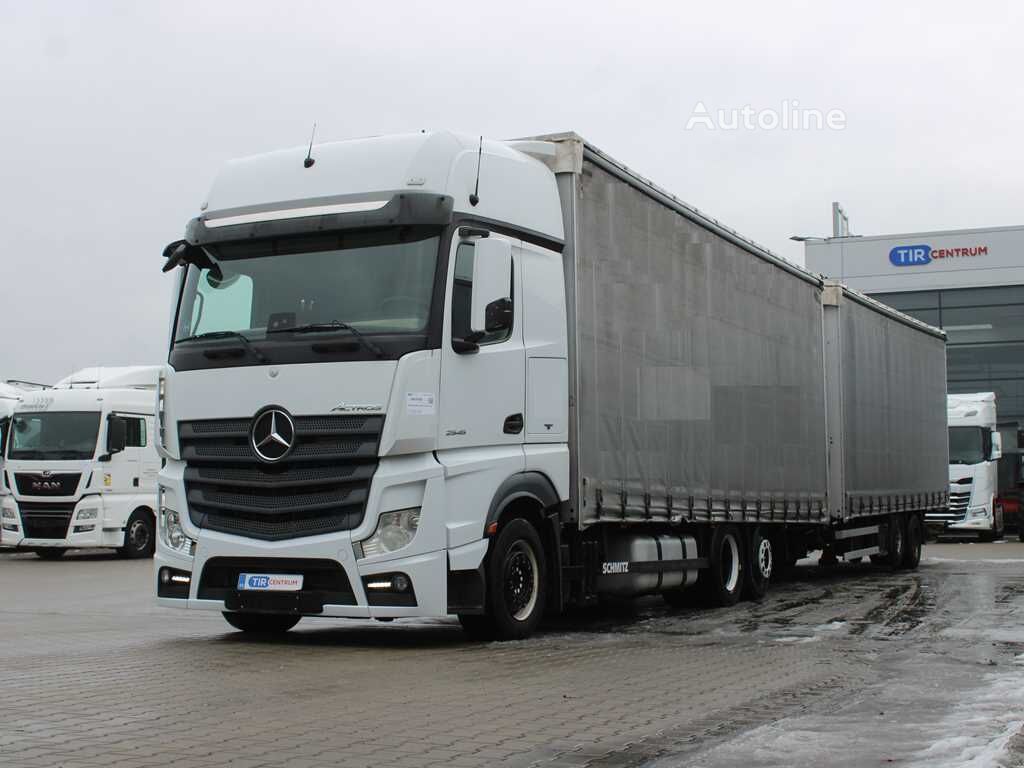 Mercedes-Benz Actros 2545 kamion sa klizna zavesa cerada + prikolica sa kliznom ceradom