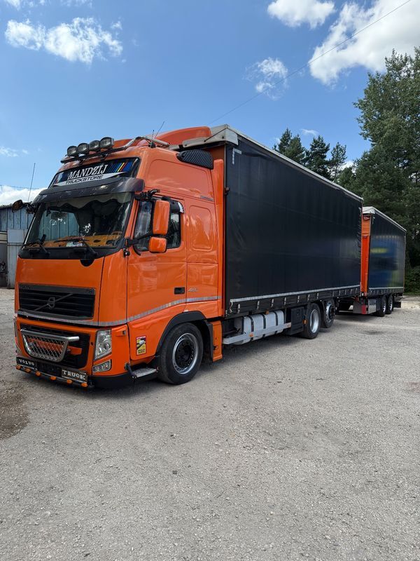 Volvo FH460 6x2 JUMBO OŚ PODNOSZONA AUTOMAT XENONY KLIMA LODÓWKA SKÓRA kamion sa klizna zavesa cerada + prikolica sa kliznom ceradom