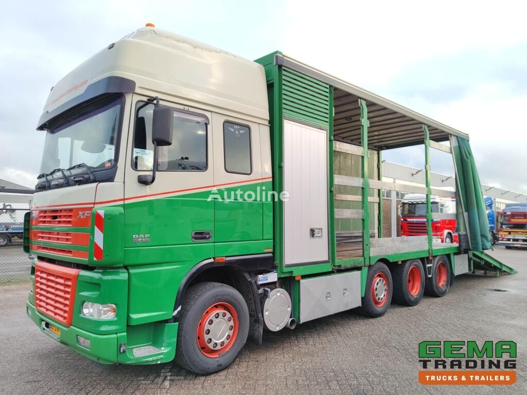 DAF FAK XF95.430 8x2 SuperSpaceCab Euro3 - CurtainSider 7.31m + Ramp kamion sa klizna zavesa cerada