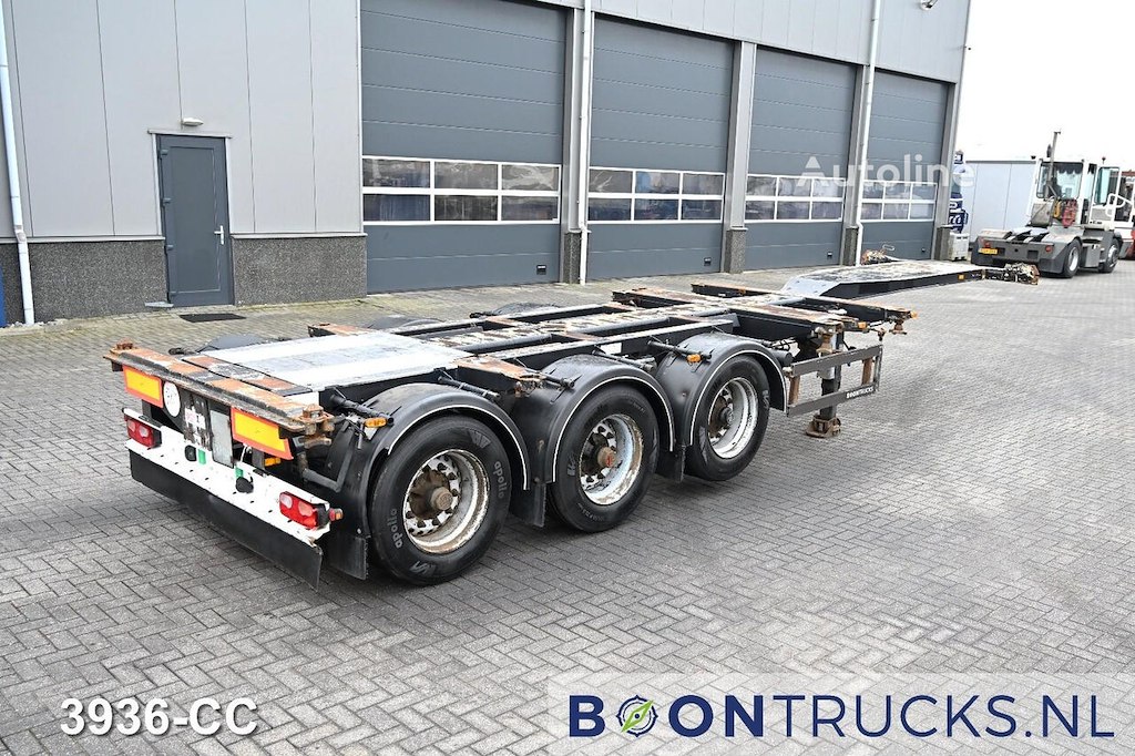 D-Tec FT-43-03V | 2x20-30-40-45ft HC * LIFT AXLE * ADR * 3x EXTENDABLE poluprikolica za prevoz kontejnera