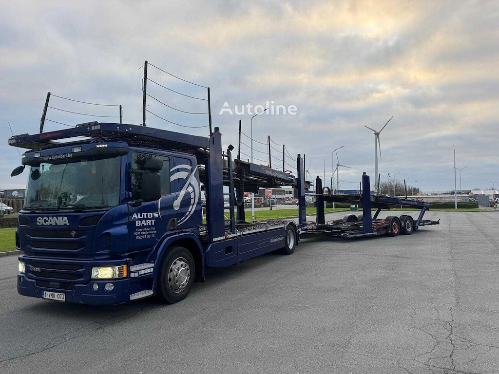 Prodaje se Scania P450 autotransporter na aukciji + prikolica autotransportera