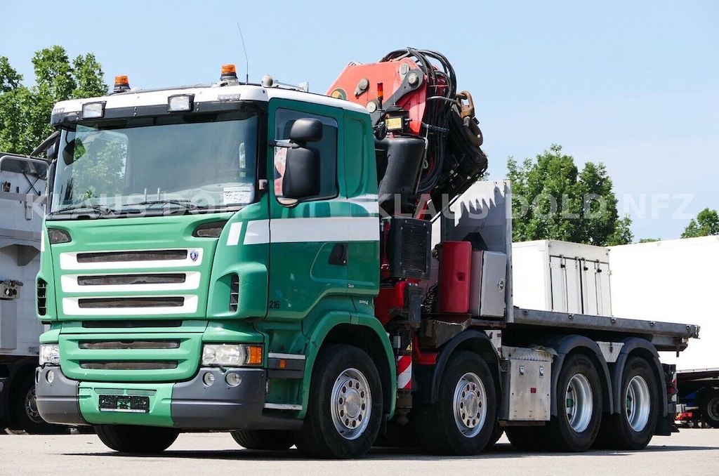 Scania R 420 8×4 + Crane kamion platforma
