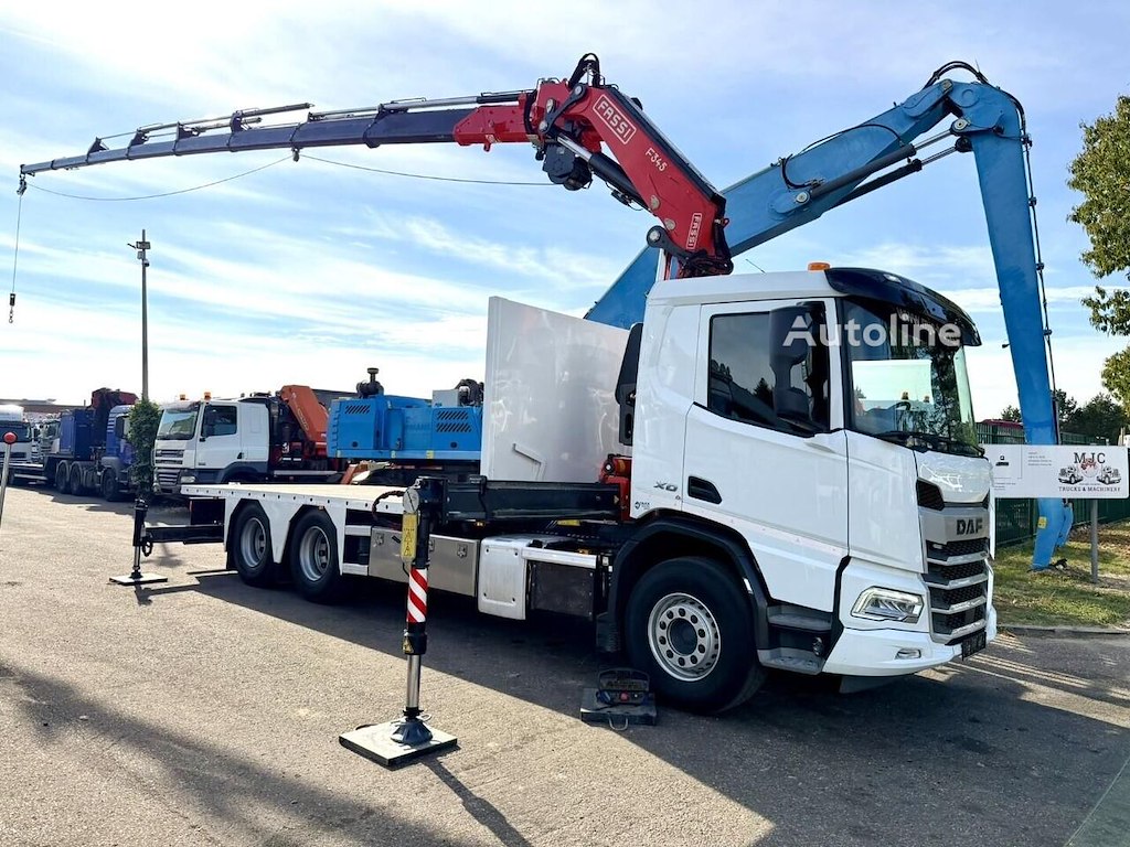 DAF XD 450 6x4 + (24m) CRANE FASSI F345 8x + WINCH - 35.000km - *TOP kamion platforma