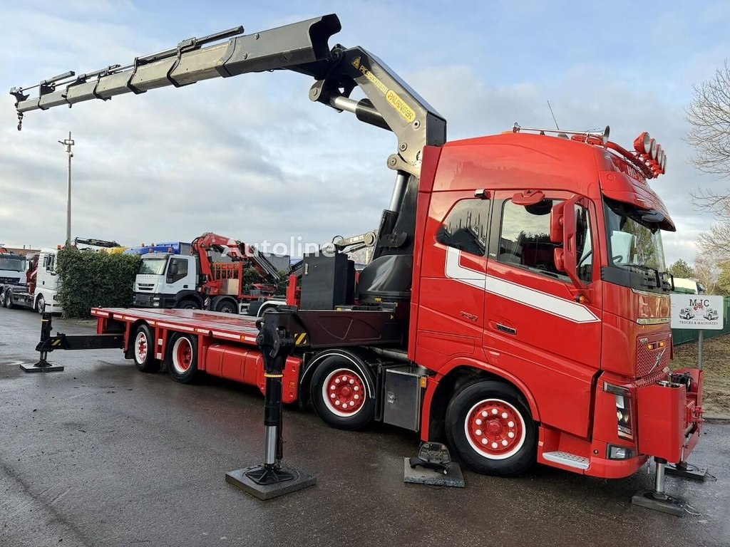 Volvo FH 750 8x2 + PALFINGER PK92002 SH E (6x - 20m) - UNIT WAGEN - 1m kamion platforma