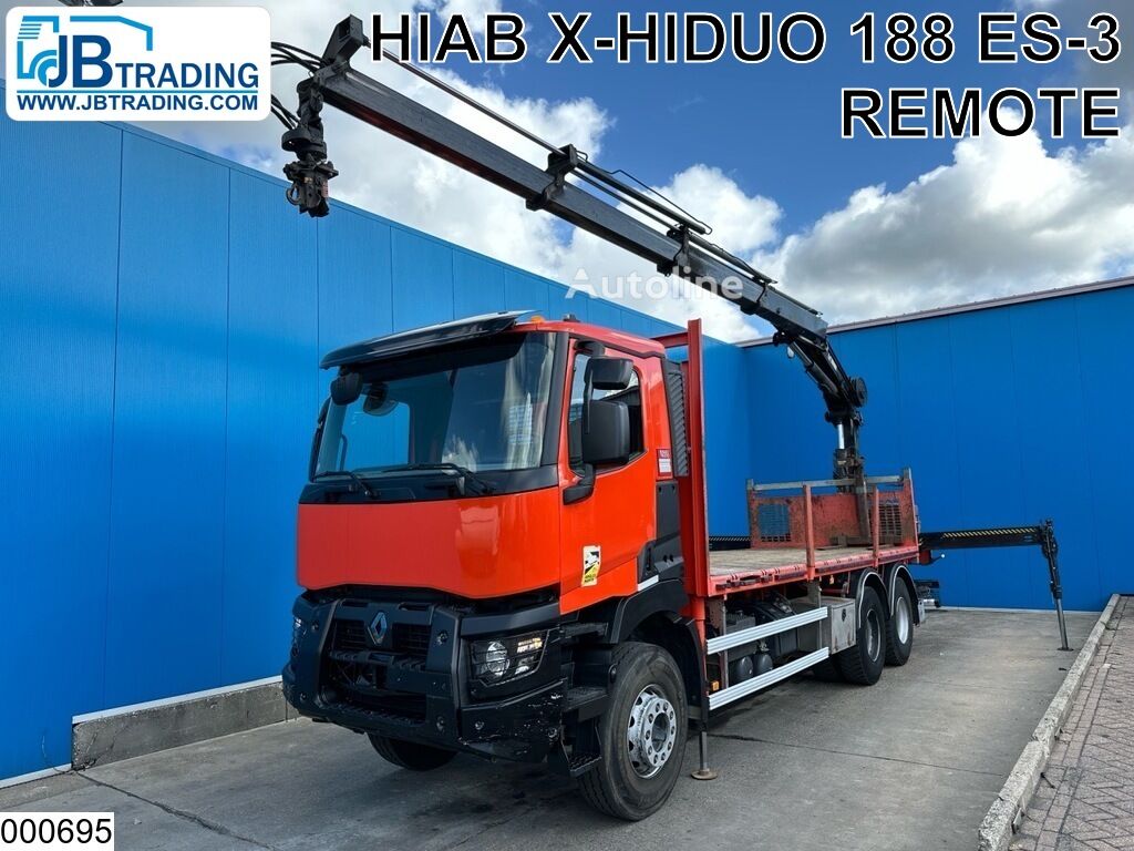 Renault C 430 EURO 6, Steel spring suspension, Hiab kamion platforma