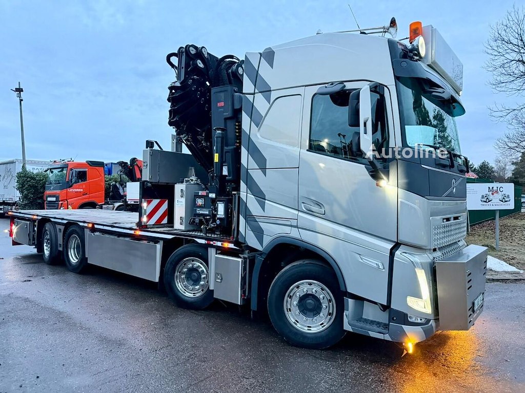 Volvo FH 500 8x2 + KRAN HIAB X-HIPRO 638 E-8 + JIB 105X-6 + WINCH - *7 kamion platforma