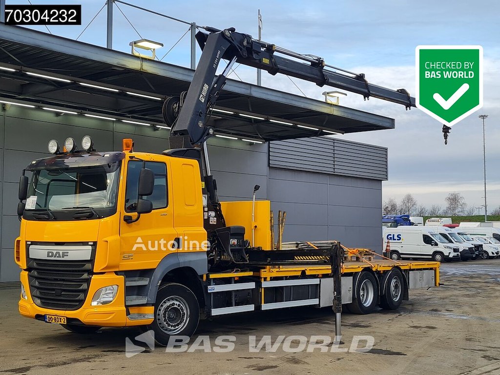 DAF CF 410 CF 6X2 HIAB 244EP-4 HIPRO Crane Kran Lift +Steering Axle kamion platforma