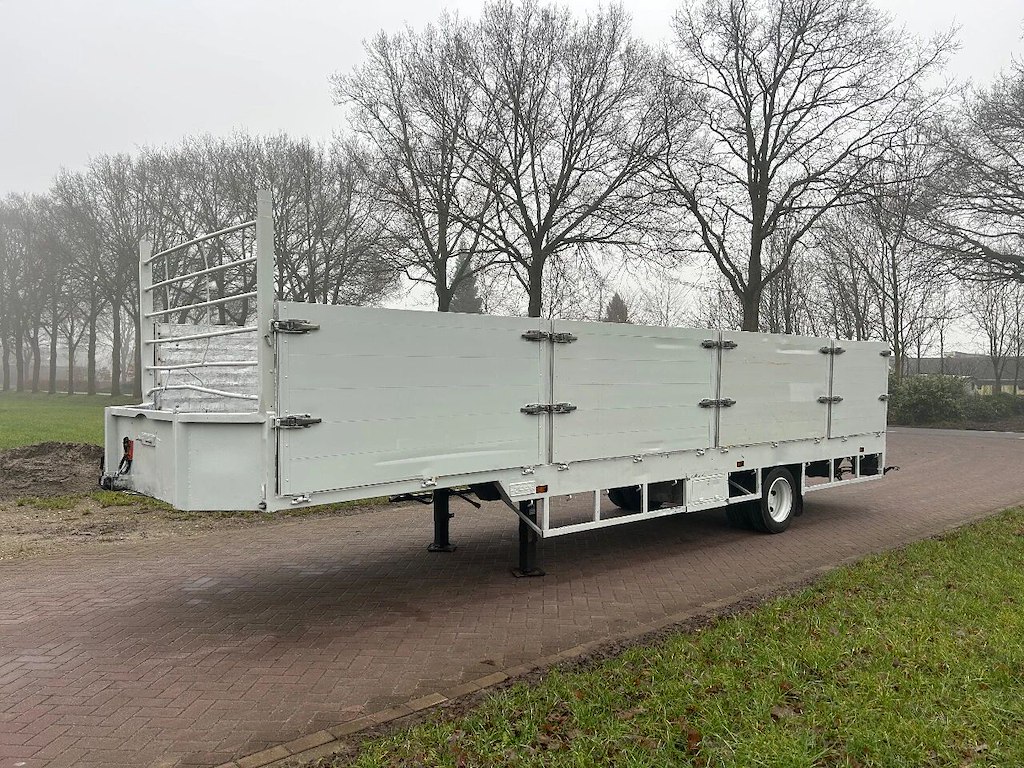 Veldhuizen BE flatbed semi-trailer / Dhollandia tail lift poluprikolica sa ravnom platformom
