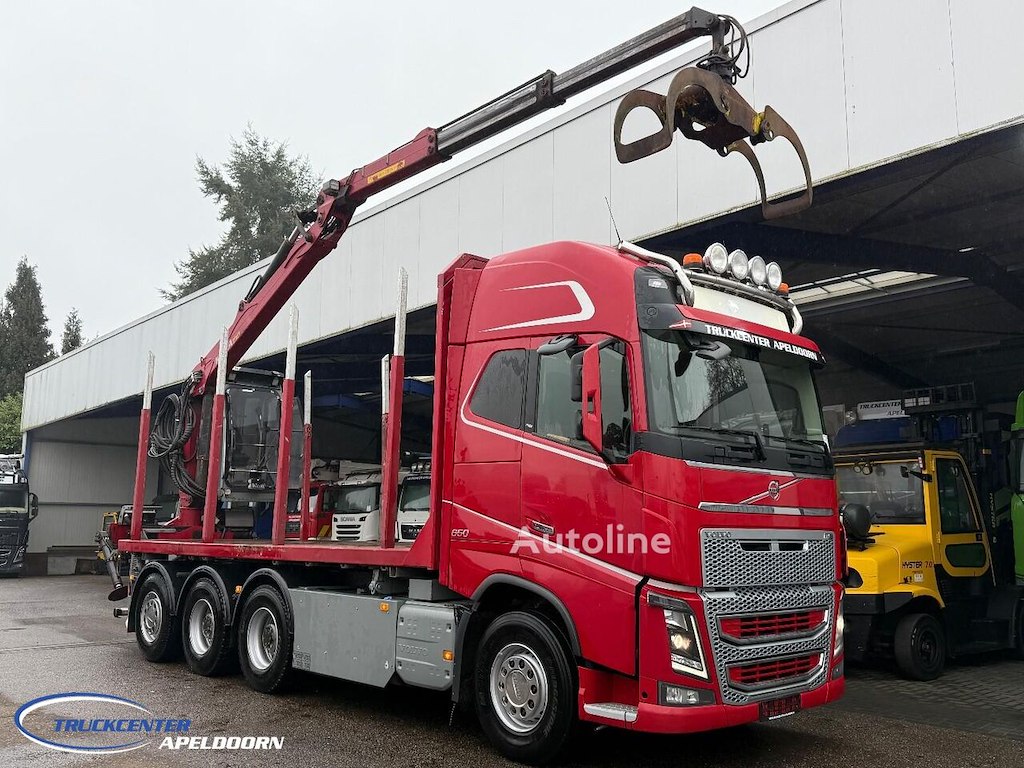 Volvo FH 650 8x4 Reduction axles, Kesla 2112T kamion za prevoz drva