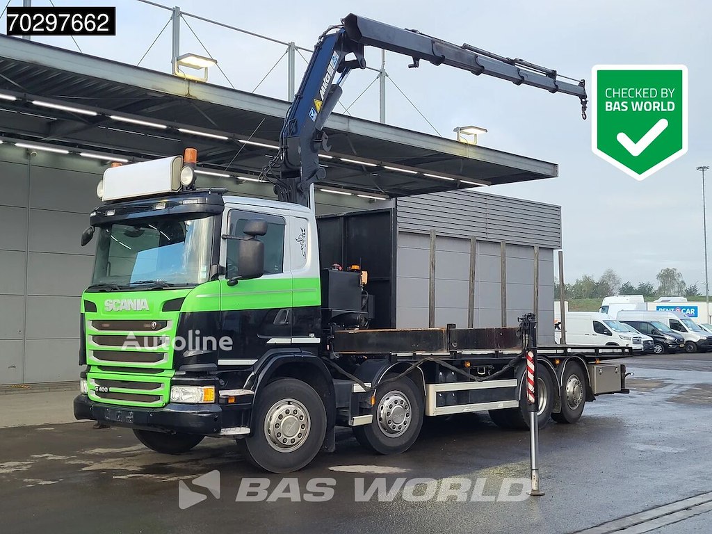 Scania G400 G 8X2 MKG HLK 231 HPA4 Crane Retarder Lift+Steering-Axle Eu kamion za prevoz drva