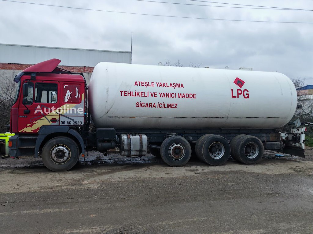 MAN USED 33m³ LPG BOBTAIL COOKING GAS TRANSPORT Distribution truck kamion za transport gasa