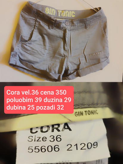 Ženske Gin Tonic Cora Šorts Pantalone Veličina 36