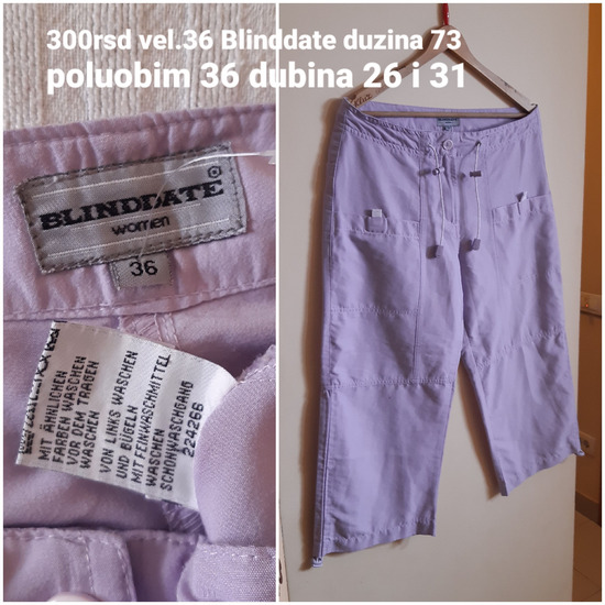 Ženske Blinddate Kraće Pantalone Veličina 36
