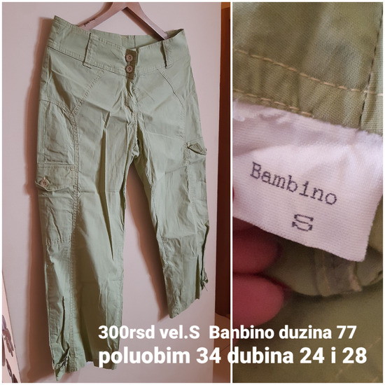 Ženske Bambino S Svetlozelene Pantalone