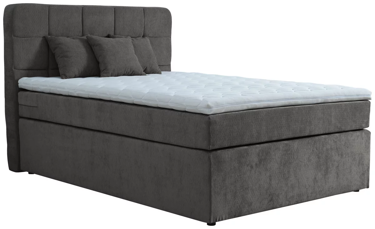 BOXSPRING KREVET 140/200 cm antracit